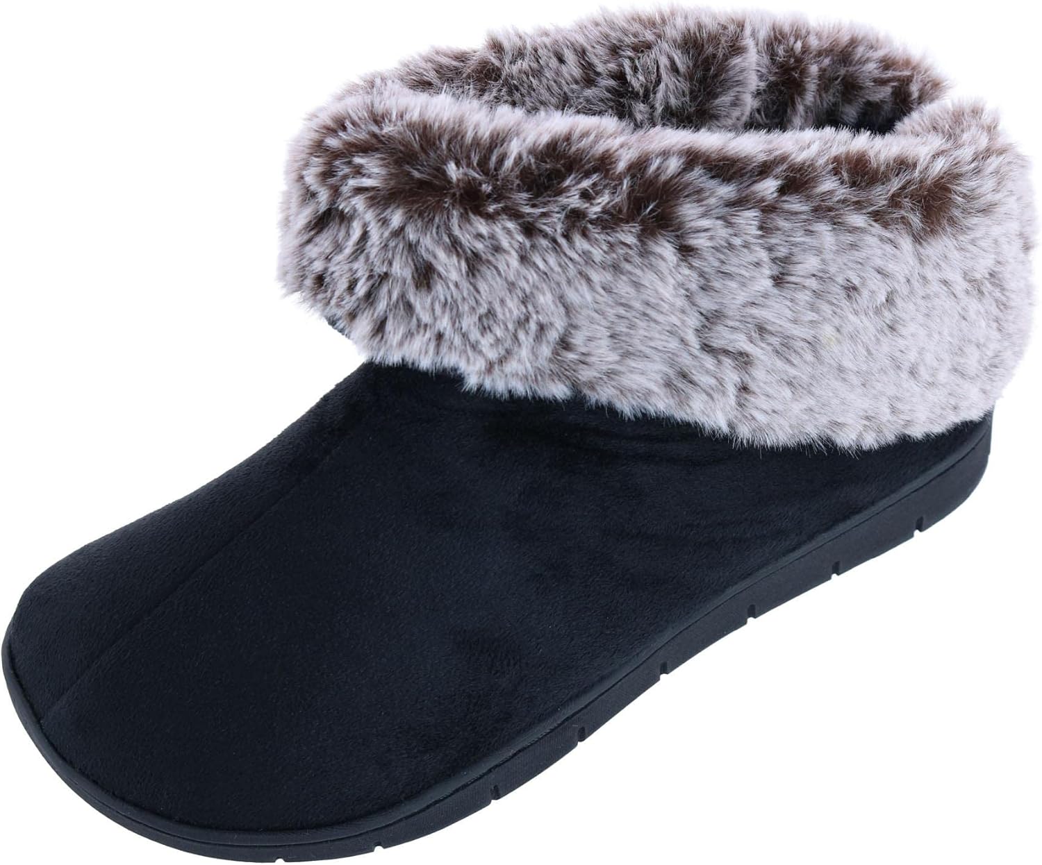 Amazon.com | isotoner Women's Recycled Microsuede and Faux Fur Boot ...