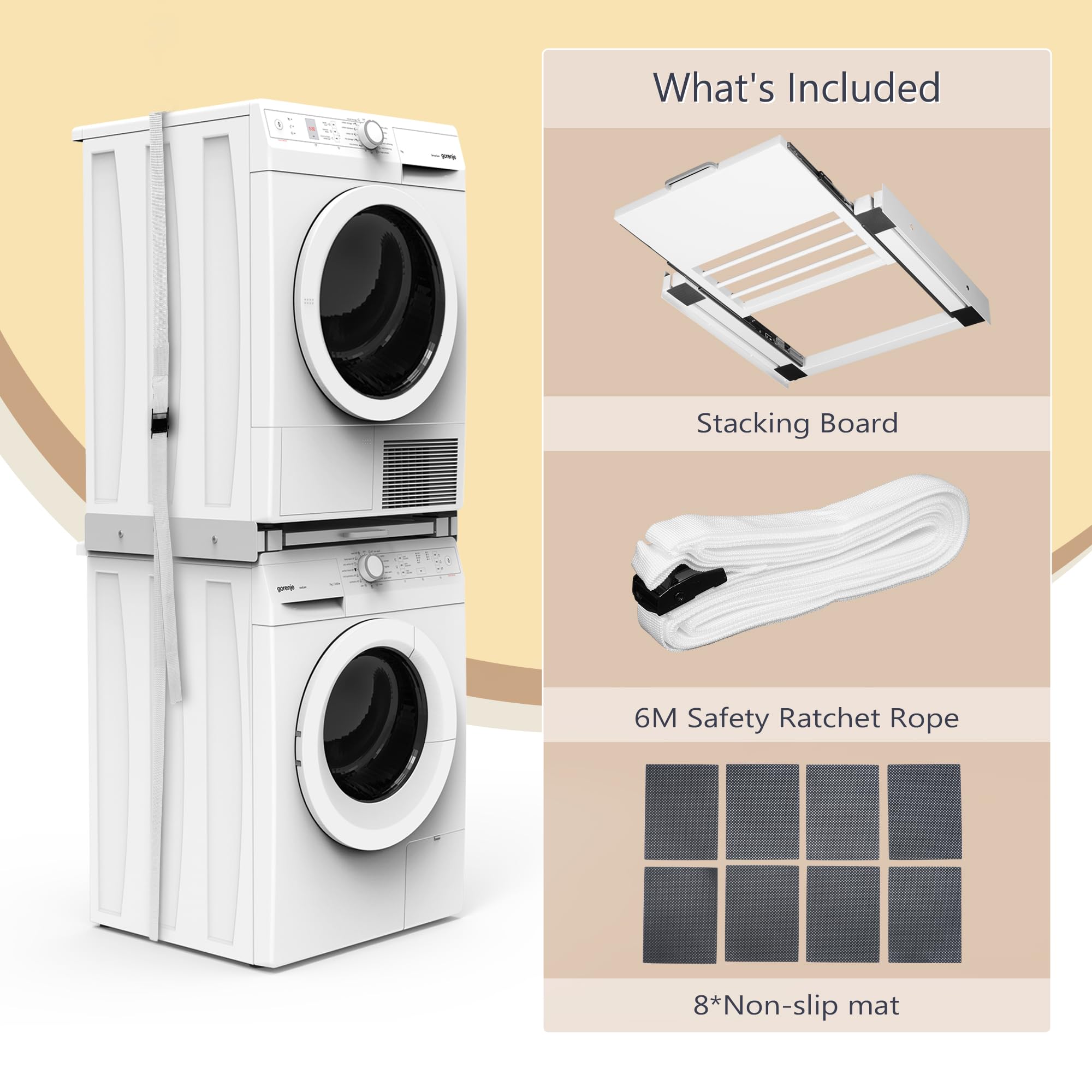 Snapklik.com : Gtouse Stacking Kit For Washer And Dryer, 24inch ...