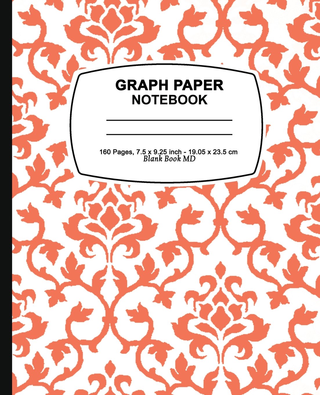 graph paper composition book: Soft Red Damsk Design,Graph Paper ...