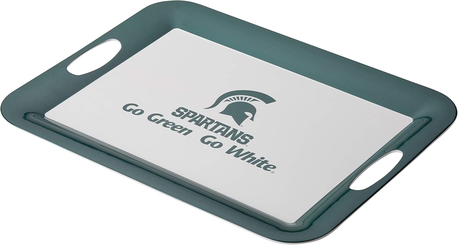 Amazon.com | College Kitchen Collection Michigan State Serving Tray ...