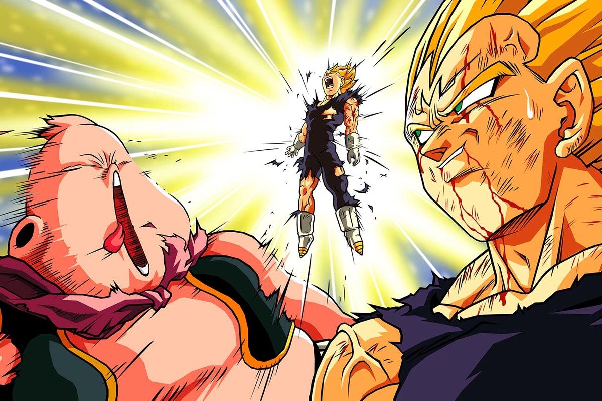 Majin Vegeta Vs Majin Buu Drawing