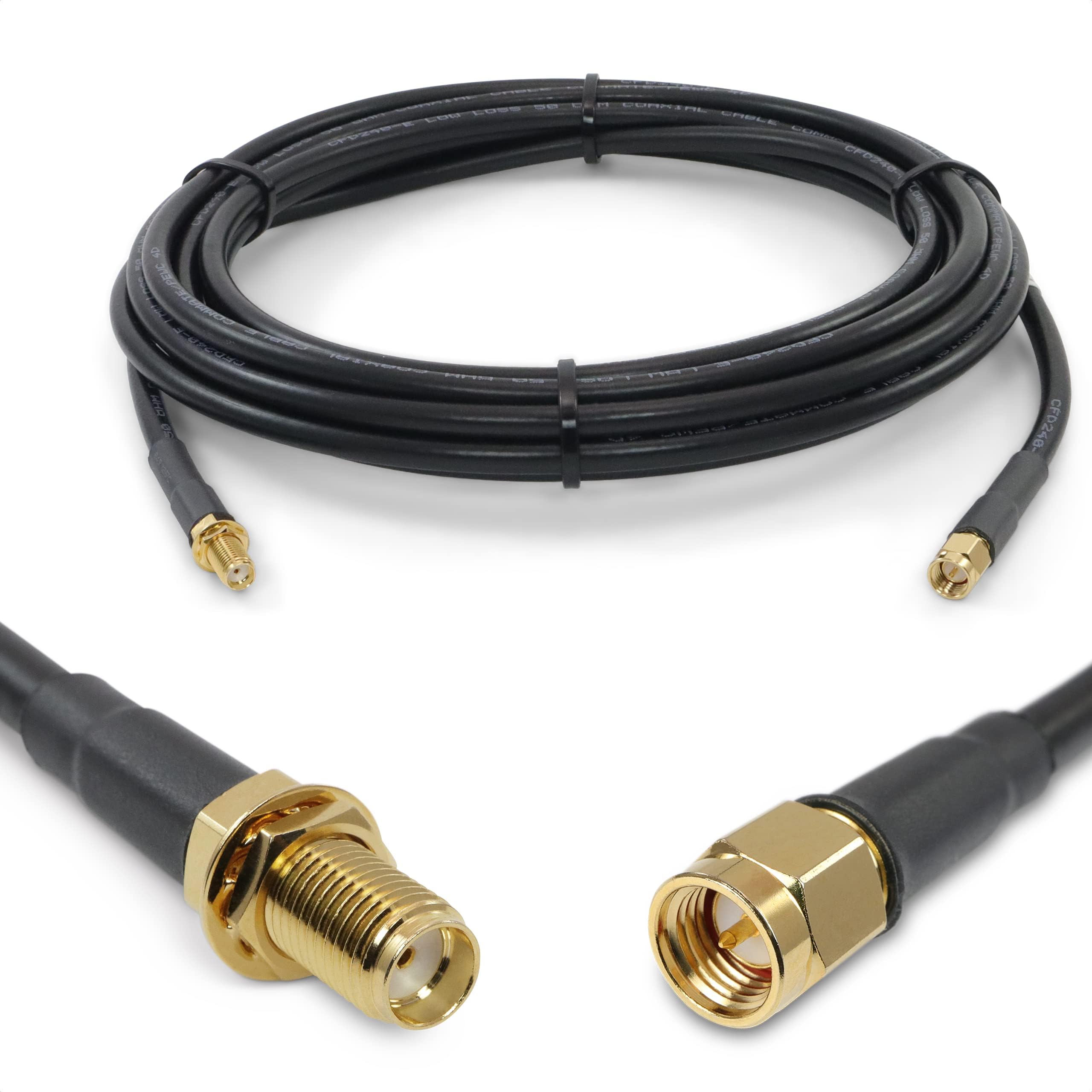 Amazon.com: Proxicast 25 ft SMA Male to SMA Female Premium 240 Series ...