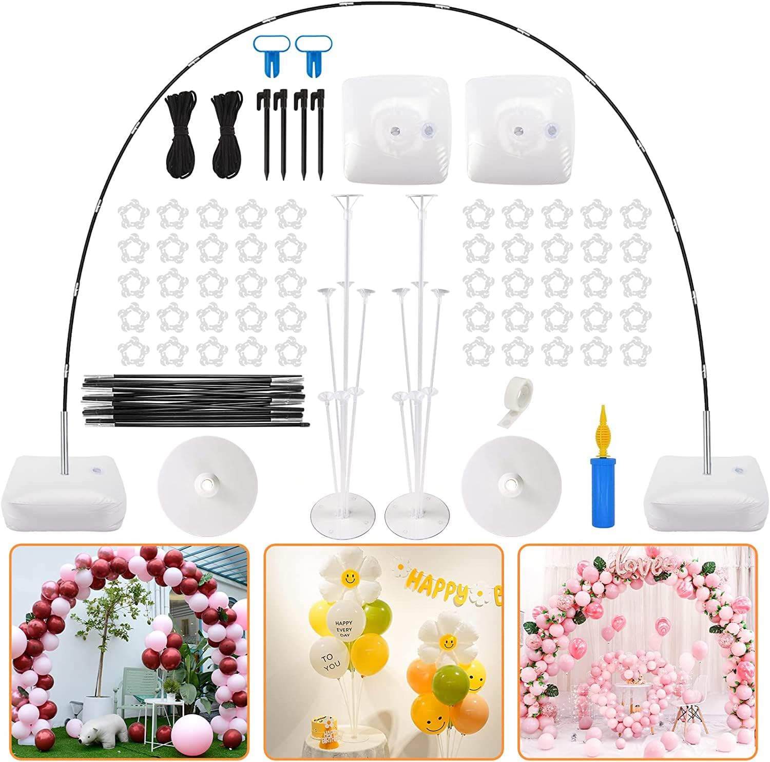Uandhome Balloon Arch Kit for Kids,9ft Tall & 10ft Wide Adjustable ...