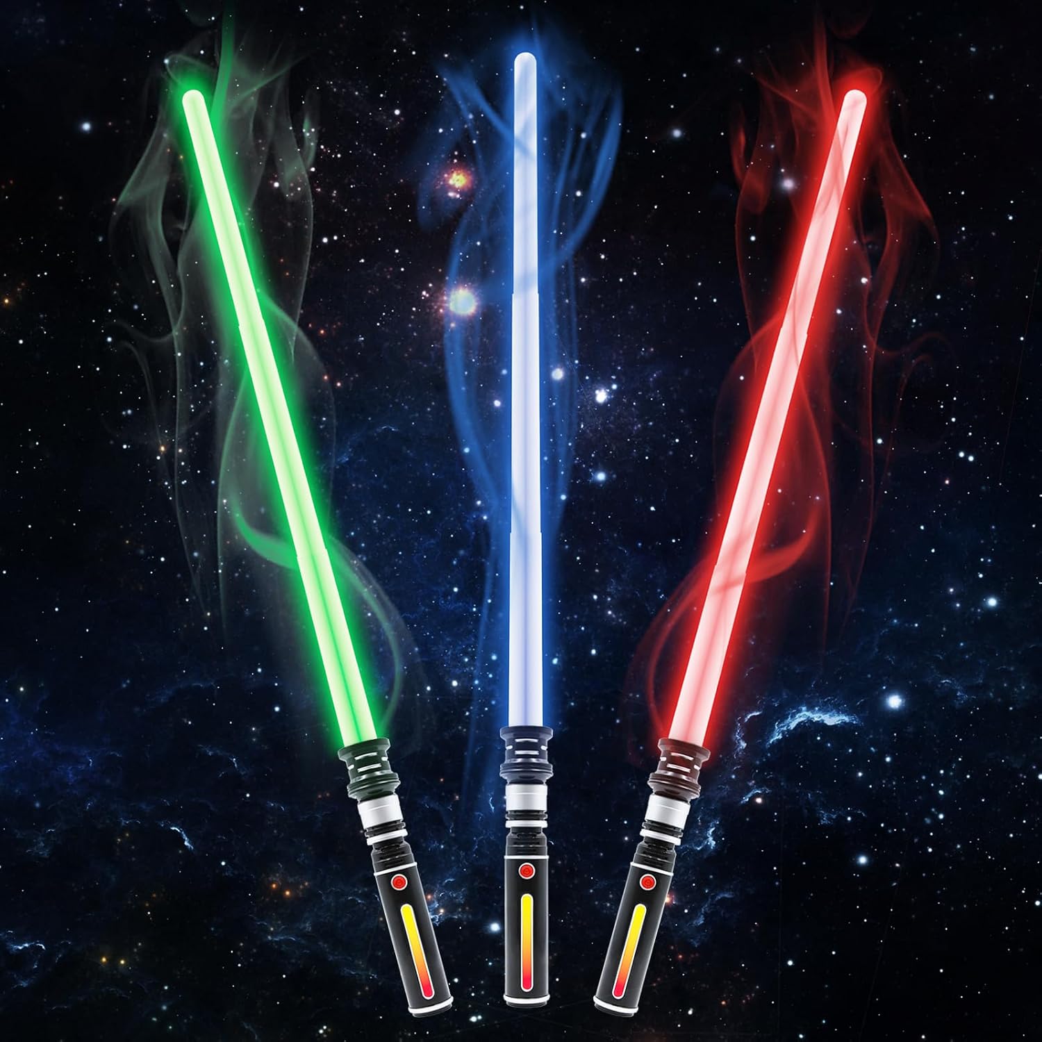 3 Packs 3 Colors Light Sabers with FX Sound (Motion Sensors) for Kids ...