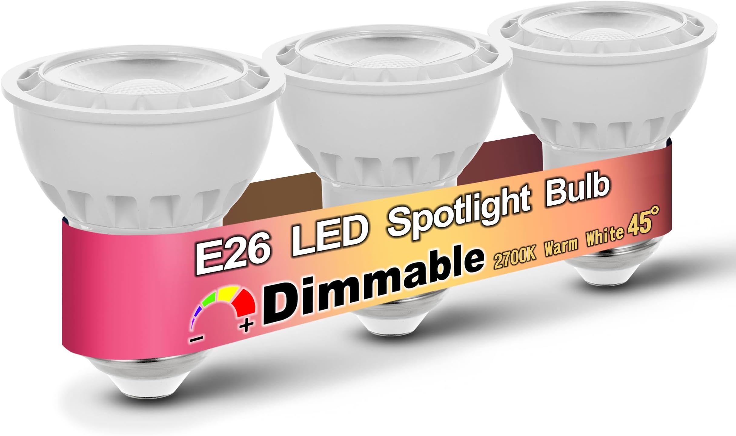 Heifymi PAR16 LED Bulbs Dimmable 6W(60 Watt Equivalent) Curio Cabinet Light Bulbs, E26 Medium ...