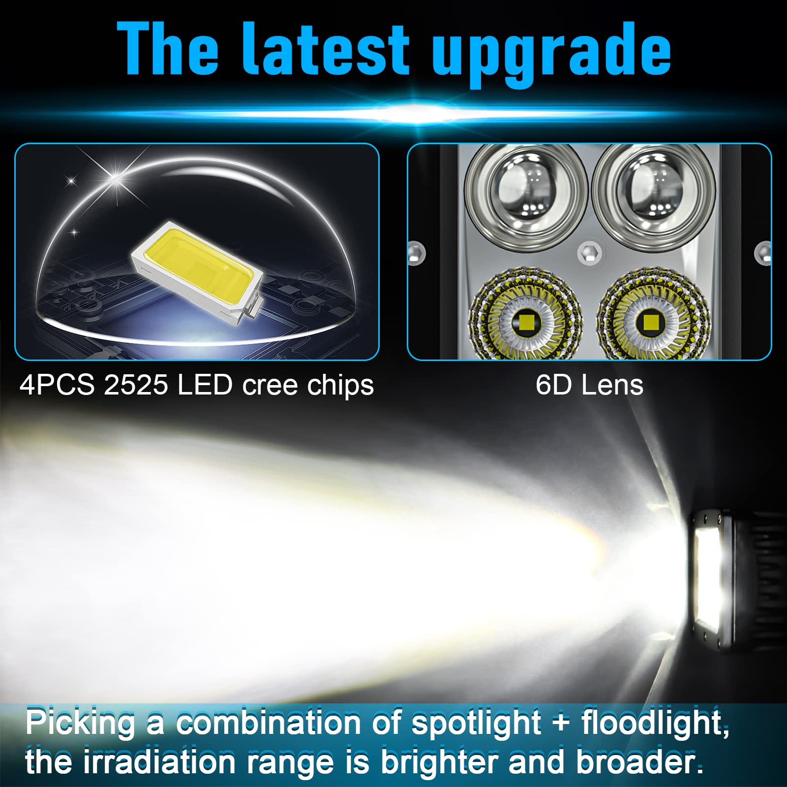 Snapklik.com : 3 Inch 40W LED Pod Lights 4000LM Off-Road Driving Cube ...