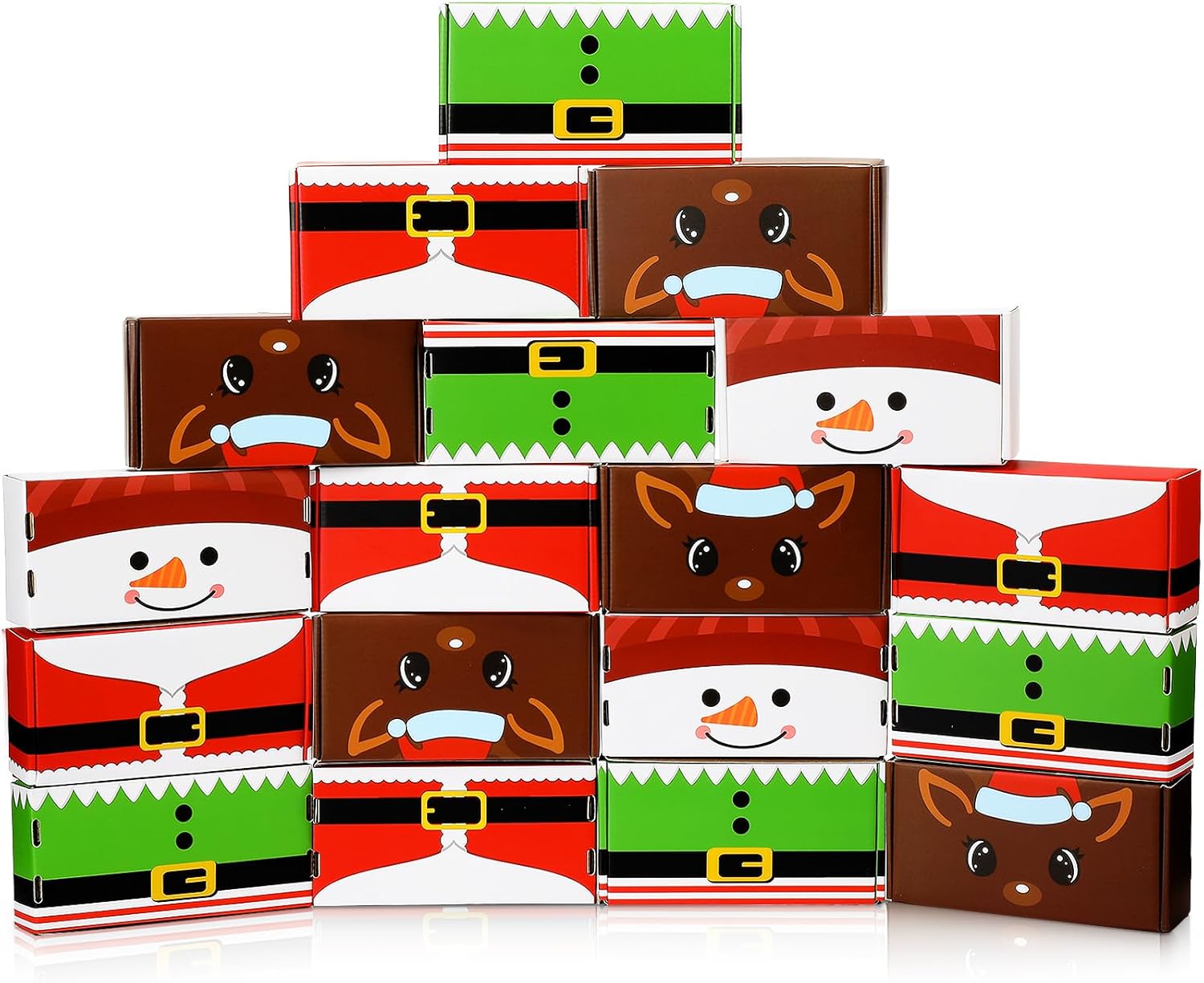 Amazon.com: Zhanmai 25 Pcs 4 x 8 x 2 Inch Christmas Gift Boxes Mailing ...