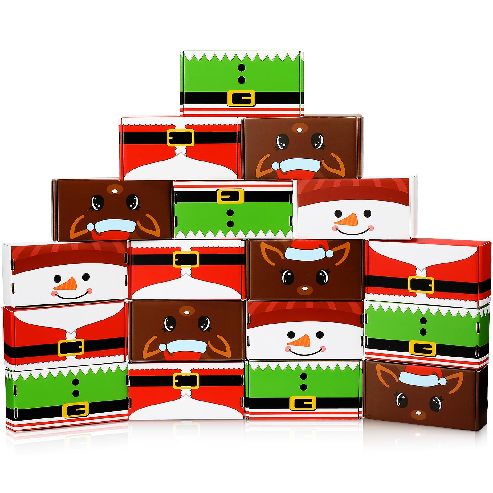 Amazon.com: Zhanmai 25 Pcs 4 x 8 x 2 Inch Christmas Gift Boxes Mailing ...