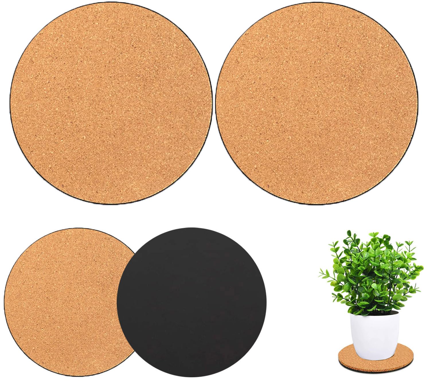 Amazon.com : Venyat 2 Pieces Cork Plant Coasters, 12 Inch Cork Plant ...