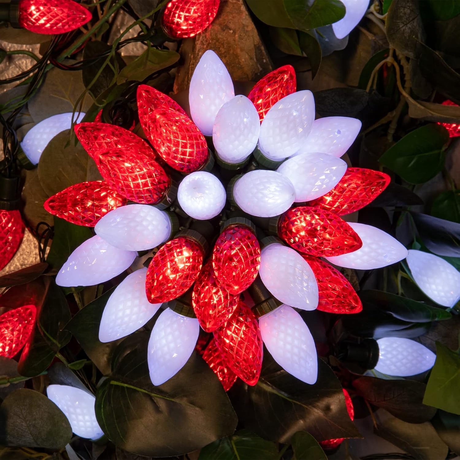 Red And White Led C9 Christmas Lights Home Holiday Accent Home Accents