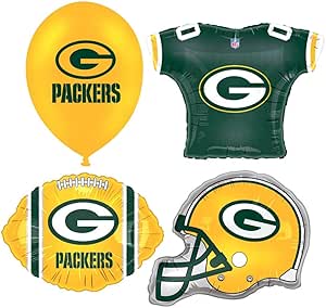 Amazon.com : NFL Green Bay Packers Balloon Party Pack : Sports Related ...