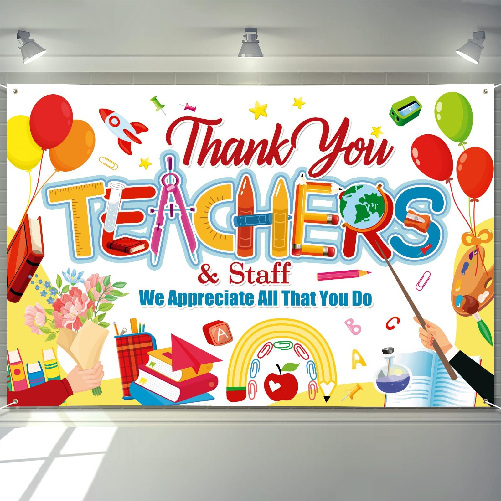 Amazon.com: 2025 Teacher Appreciation Week Decorations, Thank You ...