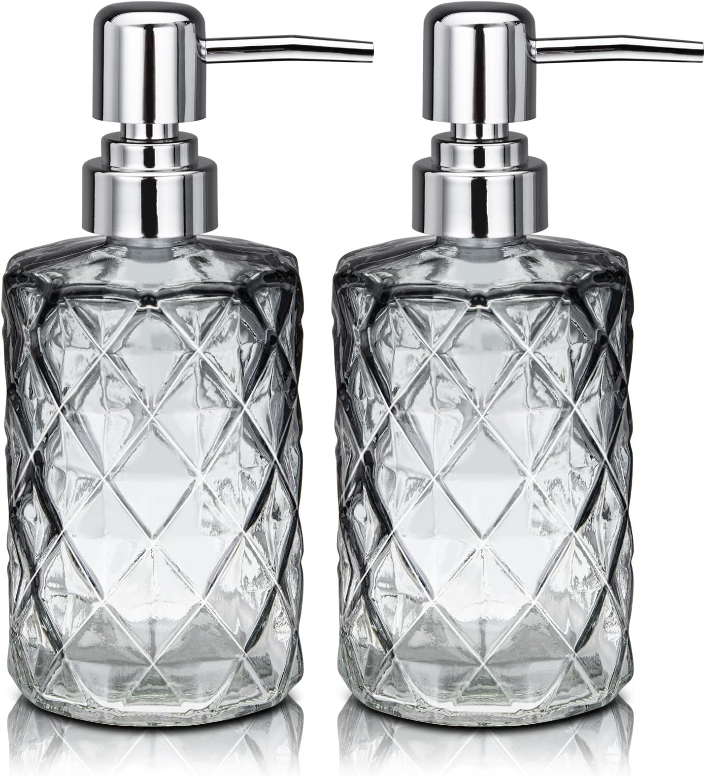 HAUSPROFI Seifenspender 2 Pcs, Glas Seifenspender für Badezimmer, 350ml ...