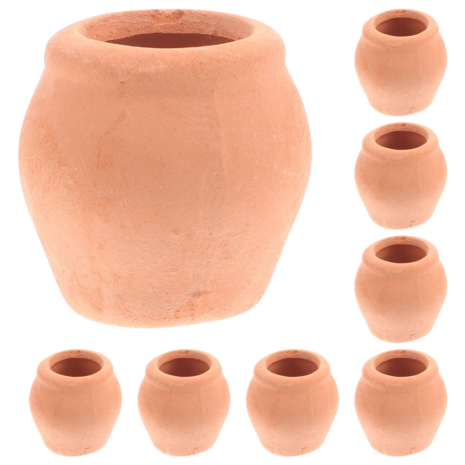 Amazon.com: 8pcs Mini Ceramic Flower Pot Tiny Clay pots Pottery Planter ...