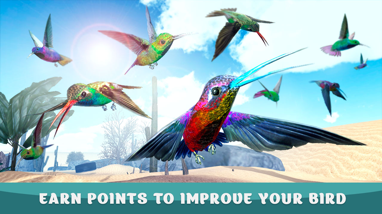 Humming Bird Wildlife Simulator Game: Flower Eating Bright Color Dash ...