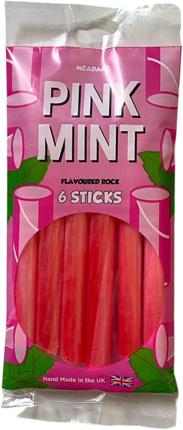 Pink Mint Rock Bag Rock Sweets Original Mint Sticks Retro Sweets Gift ...