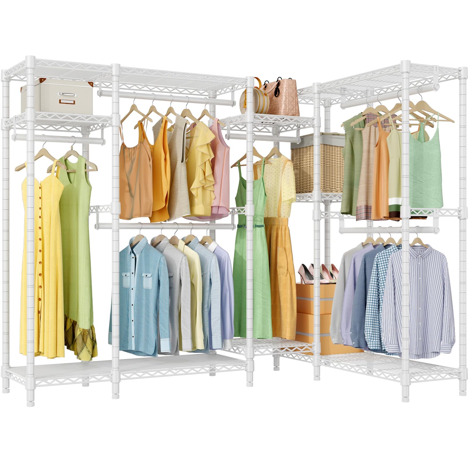Snapklik.com : VIPEK L22 Corner Clothes Rack, L Shaped Heavy Duty ...