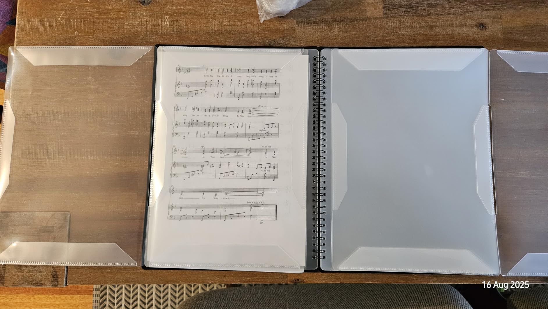 A4 Sheet Music Folder, 4 Page Expand, Writable Choir Folder, Music File ...