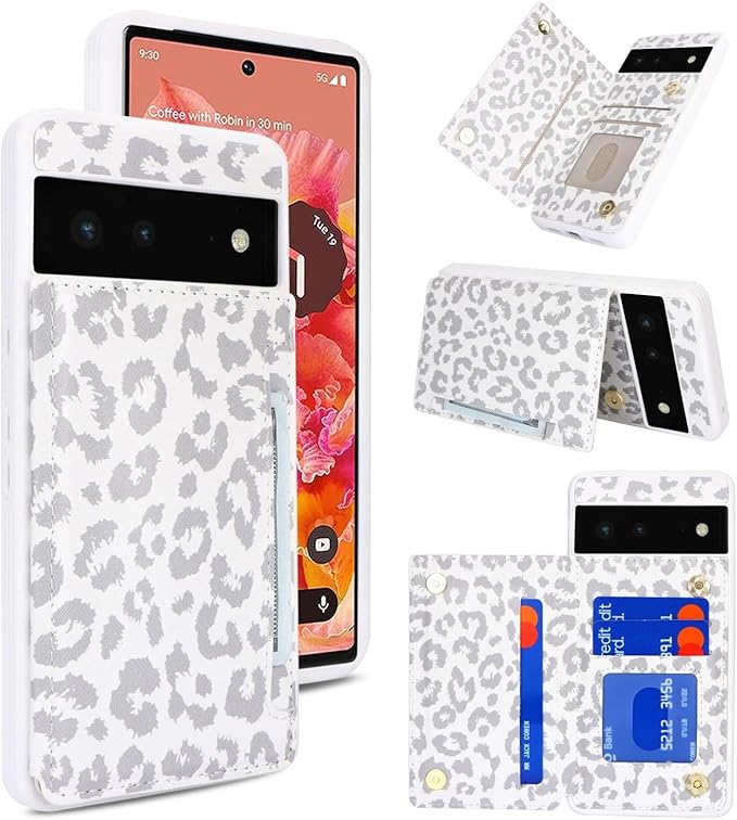Amazon.com: iCoverCase Compatible Google Pixel 6 Wallet Case, PU Leather Protective Case with ...
