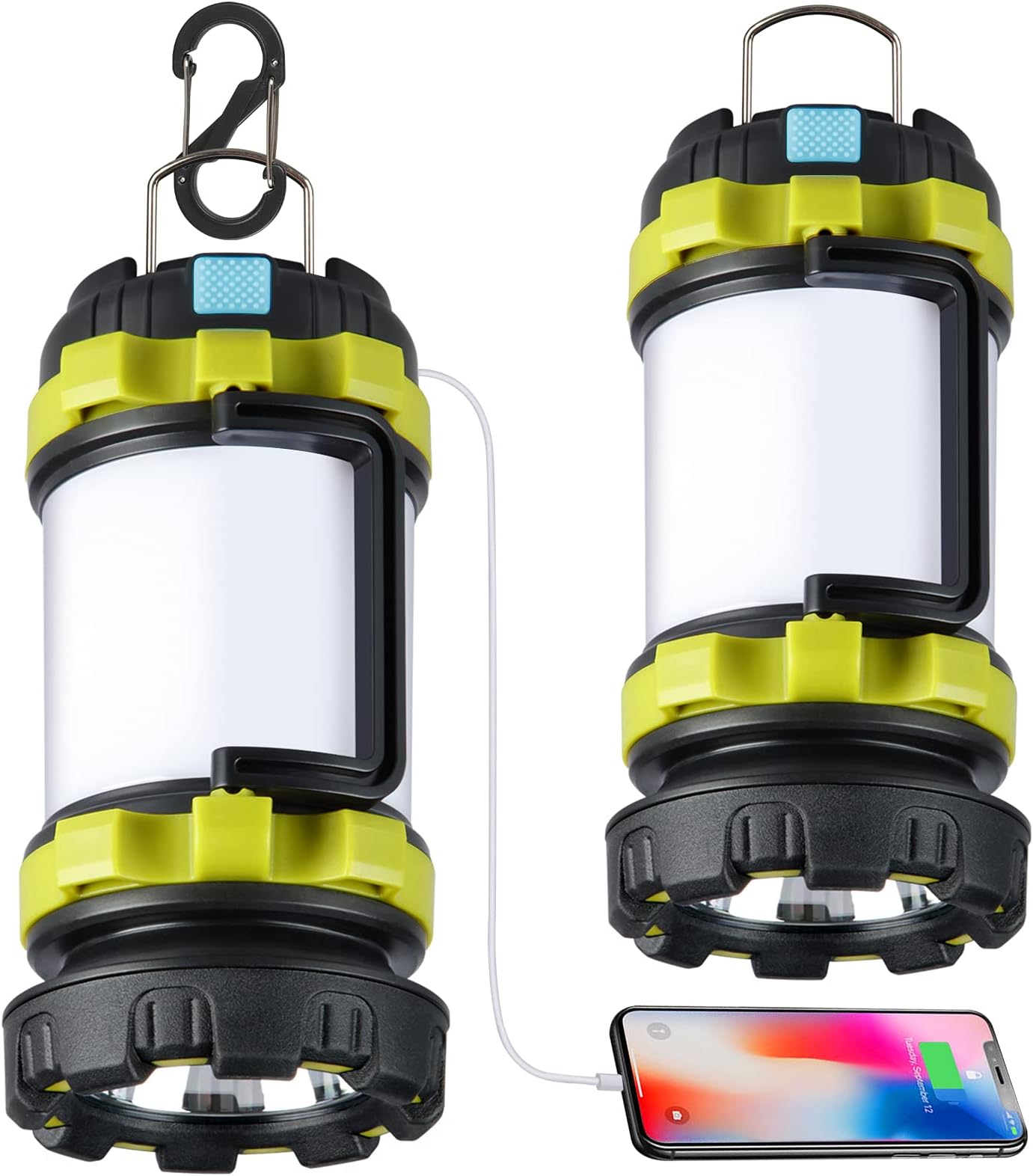 LED Camping Lantern Rechargeable，High Powered 2000 Lumen Rechargeable ...