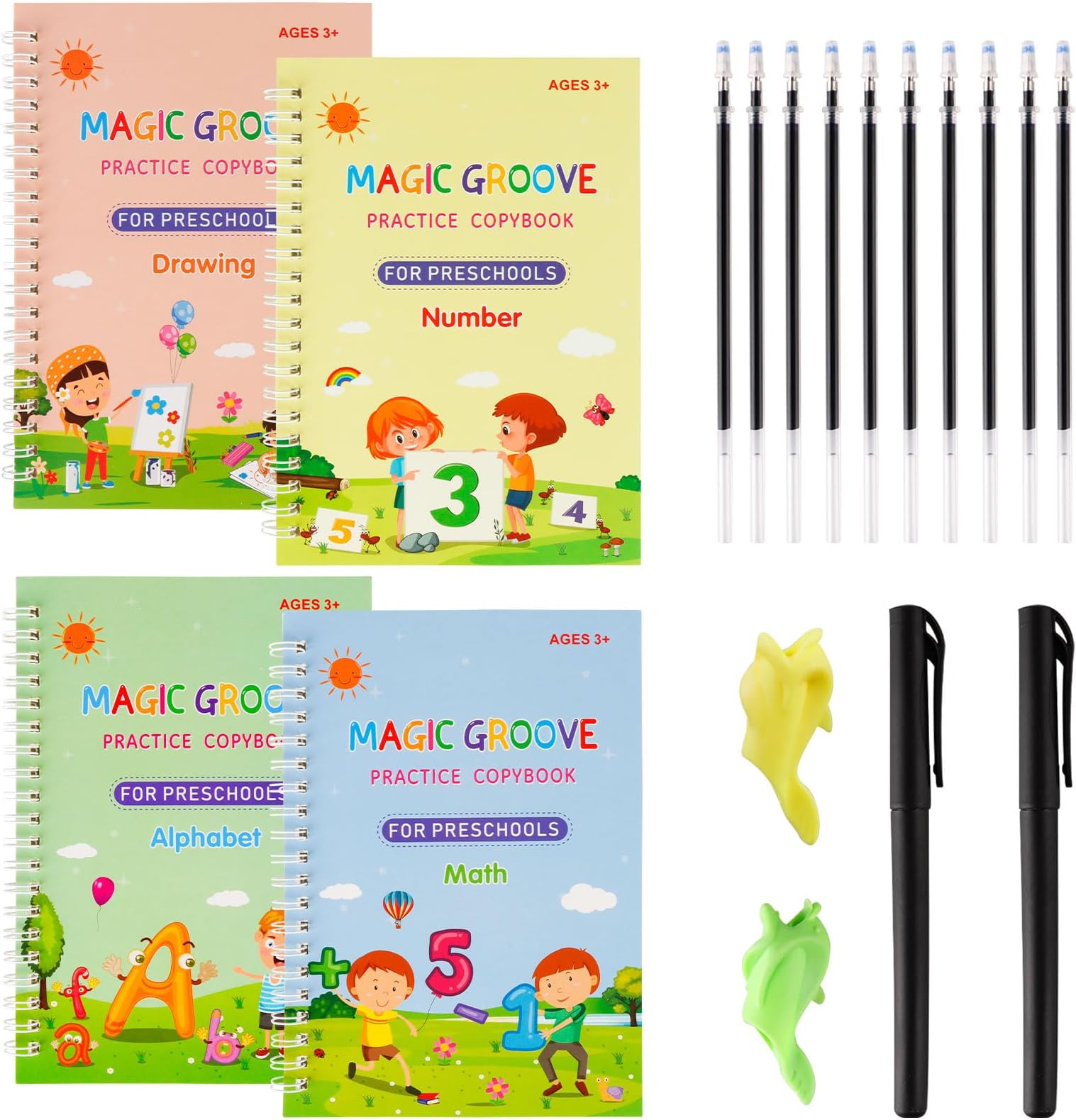 Amazon.com : Handwriting Book Practice for Kids,Reusable Grooved ...