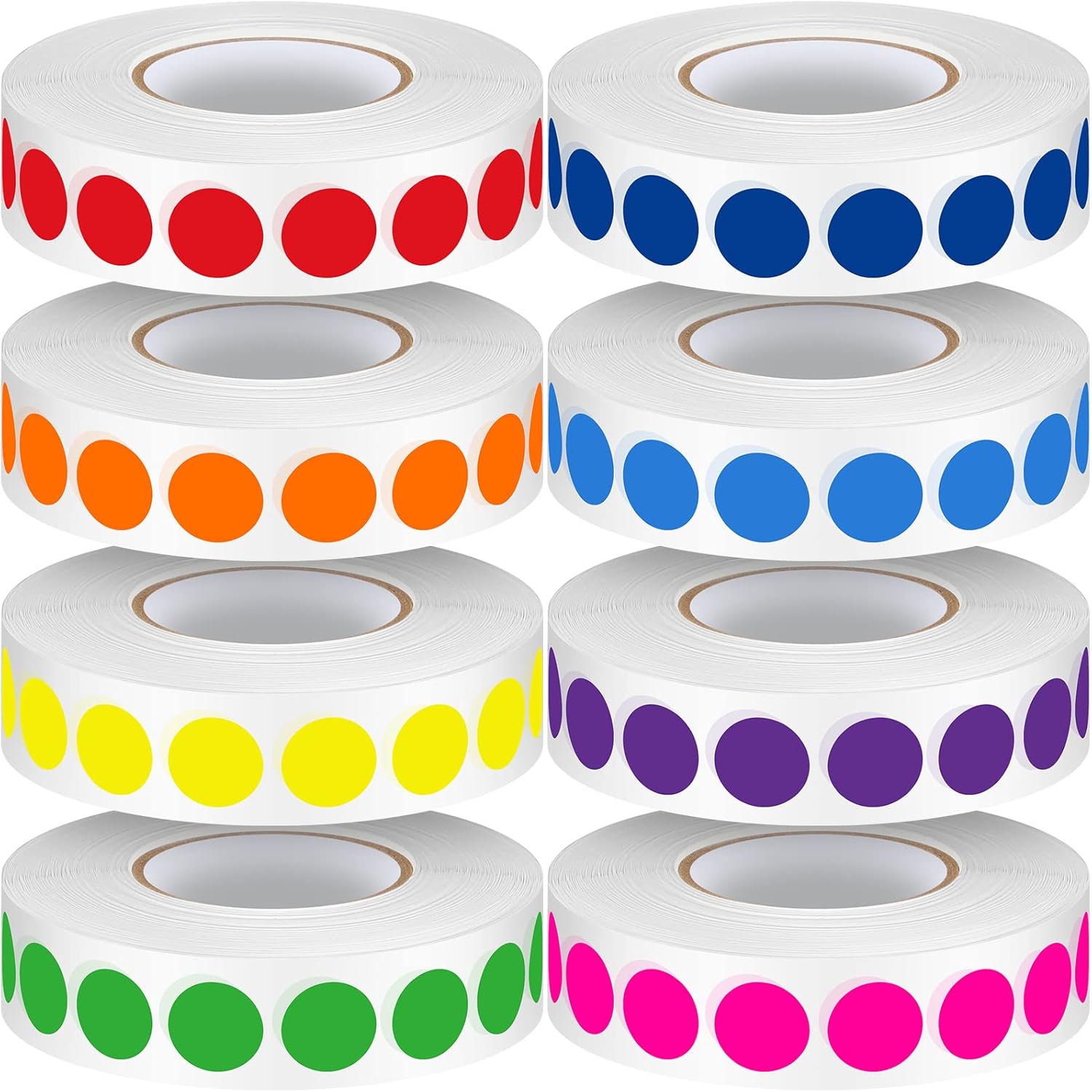 Amazon.com : 16000 Pieces 1/2 Inch Round Color Coding Labels Roll Dot ...