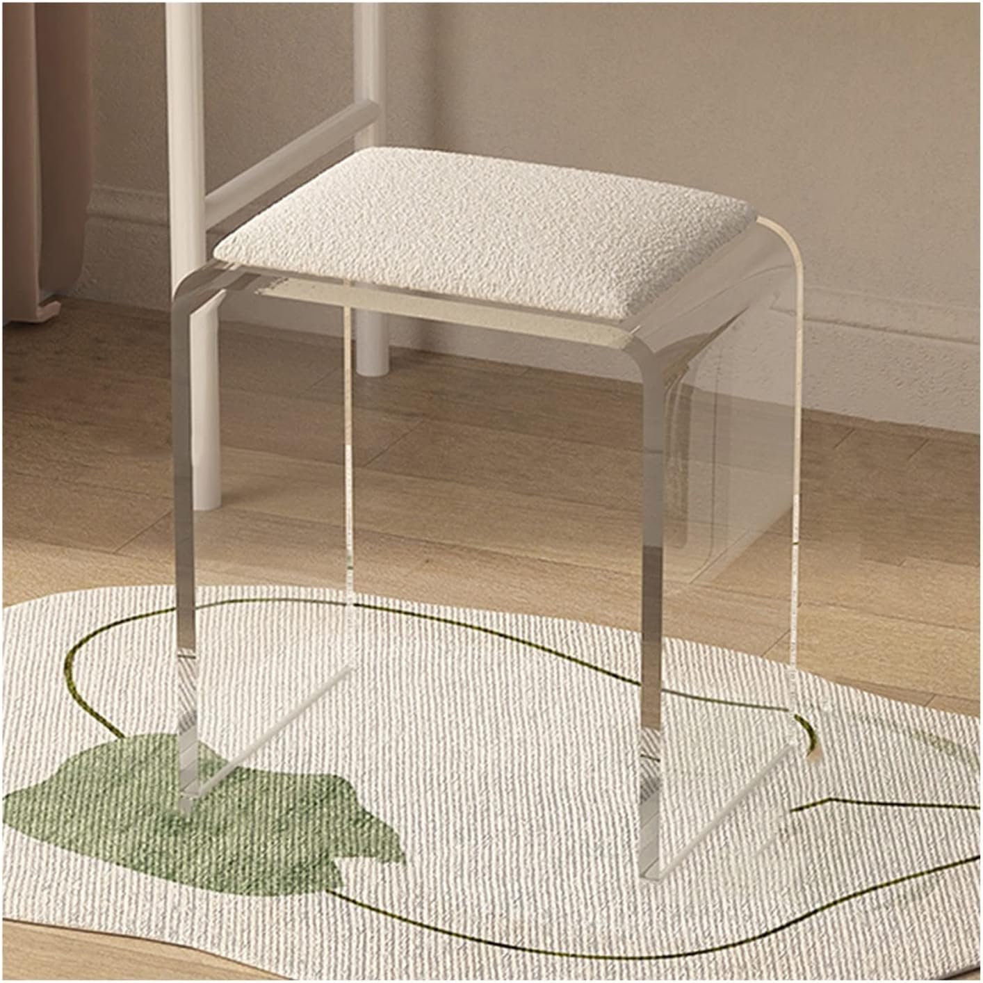 Amazon.com: LXBAMKEA Clear Acrylic Shoe Changing Stool, Modern Creativ ...