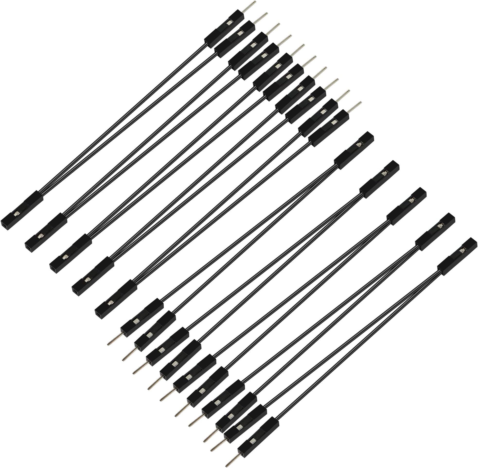 Amazon.com: E-outstanding 4PCS 2 Pins Single Female to Dual Male Jumper ...