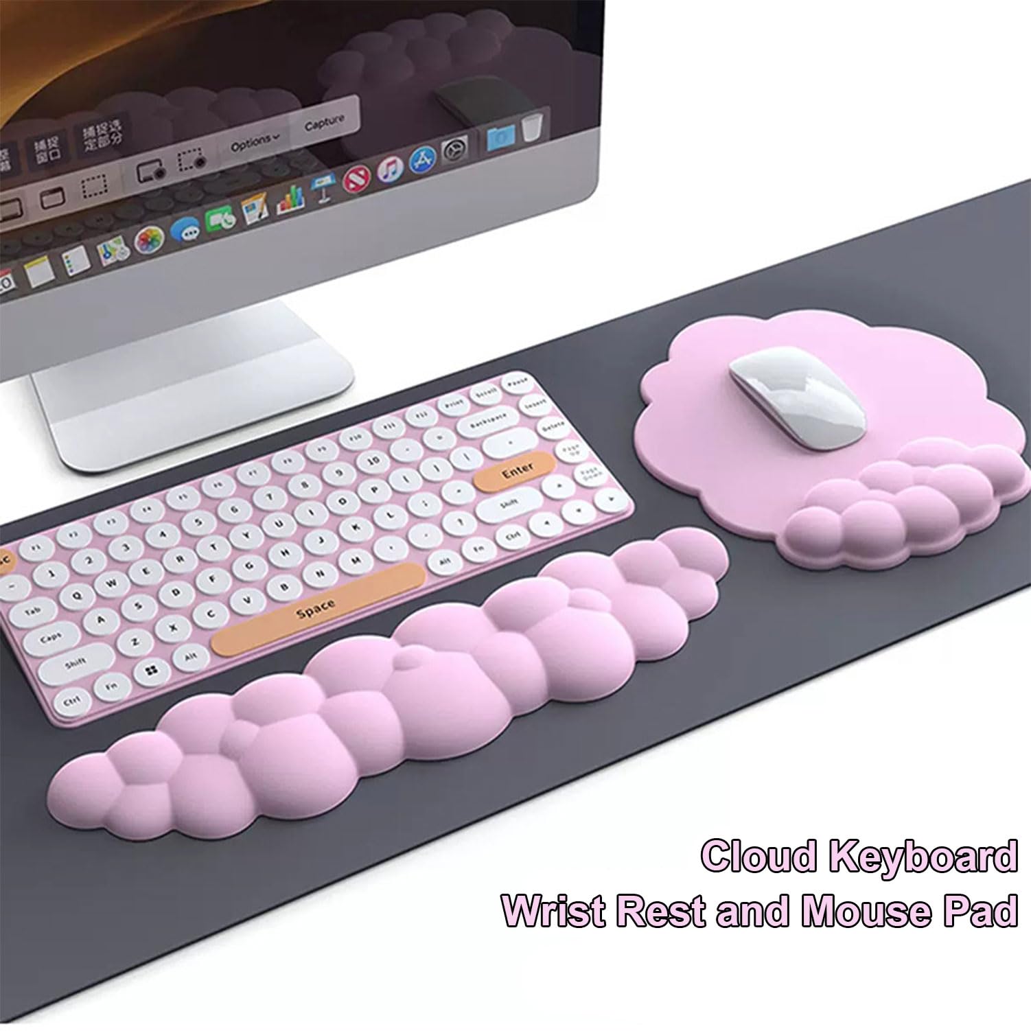 Ergonomic Wrist Support Cloud Wrist Rest & Mouse Pad Set - Ergonomic ...