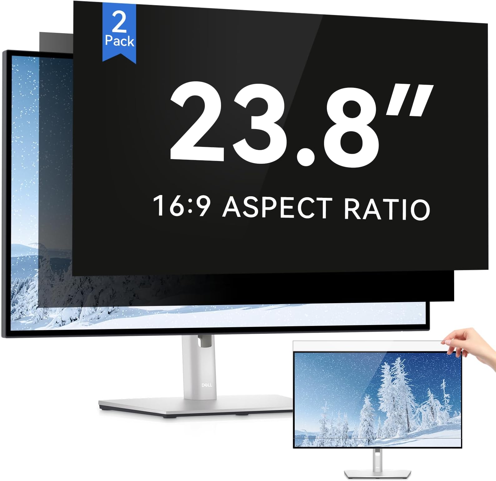 IPROKKO [2 Pack 23.8 Inch Computer Privacy Screen Filter, Removable ...