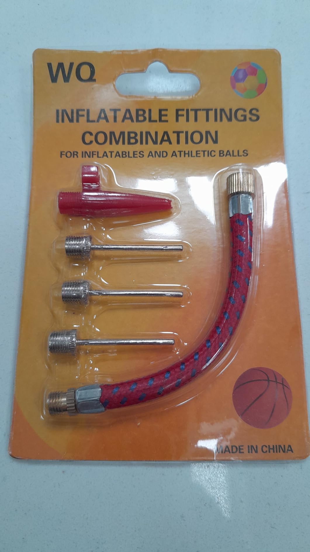 Komonee 5Pc Inflatable Pump Adapter Kit Ball Needles Set with Car Valve ...