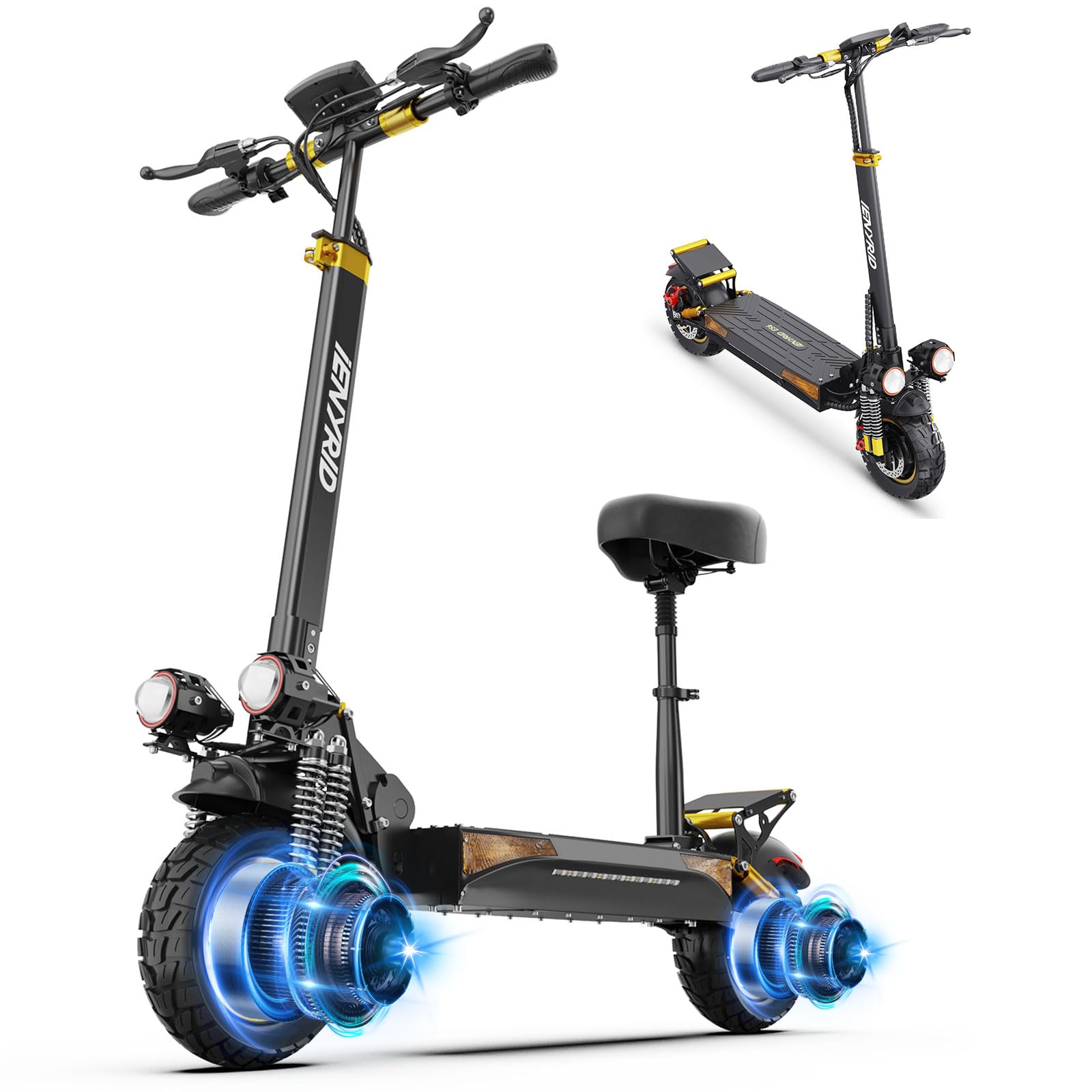 Amazon.com : iENYRID Dual Motor 2000W Electric Scooter for Adults with ...
