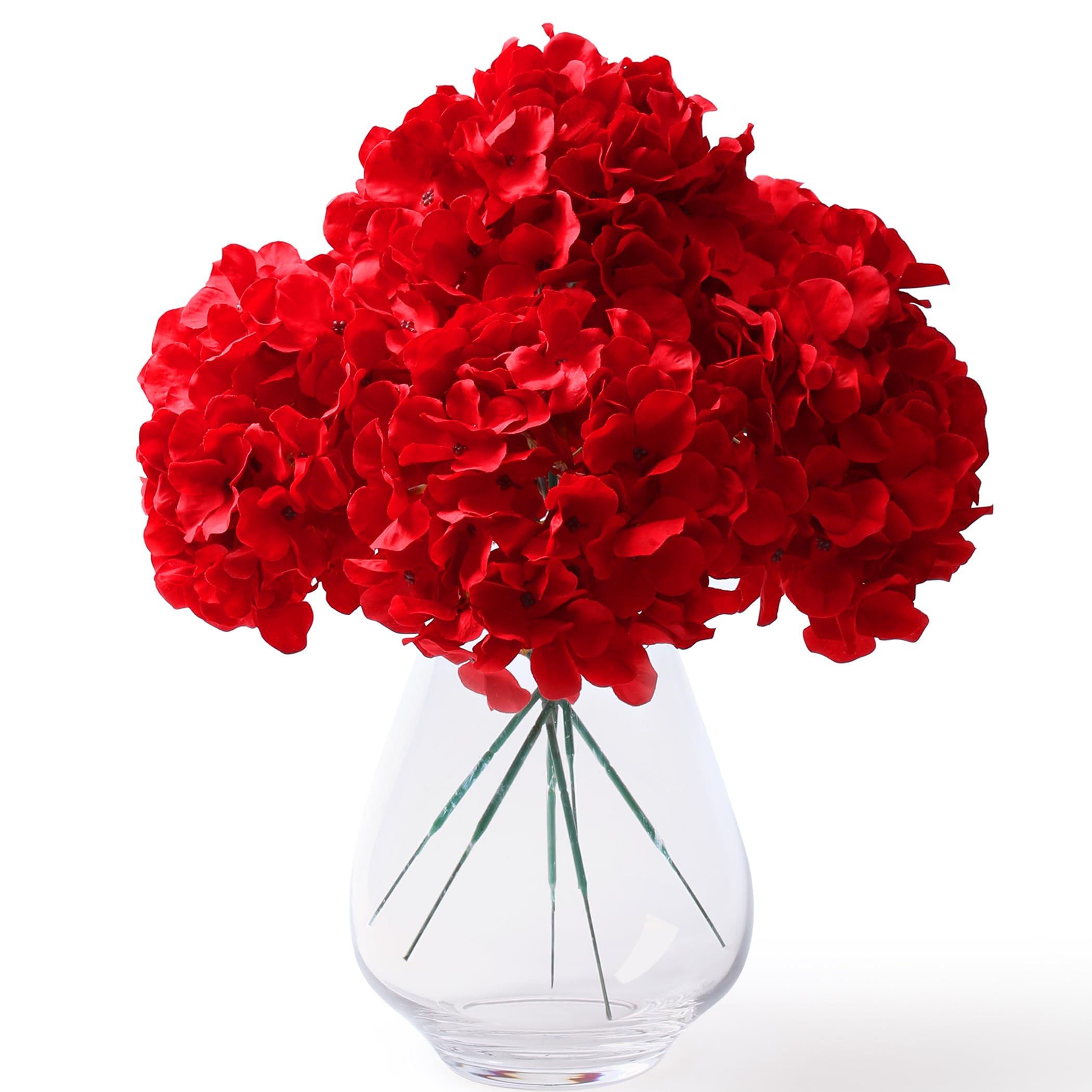 Amazon.com: SITUMEIZI 540 Petals Silk Hydrangea Artificial Flowers Red ...