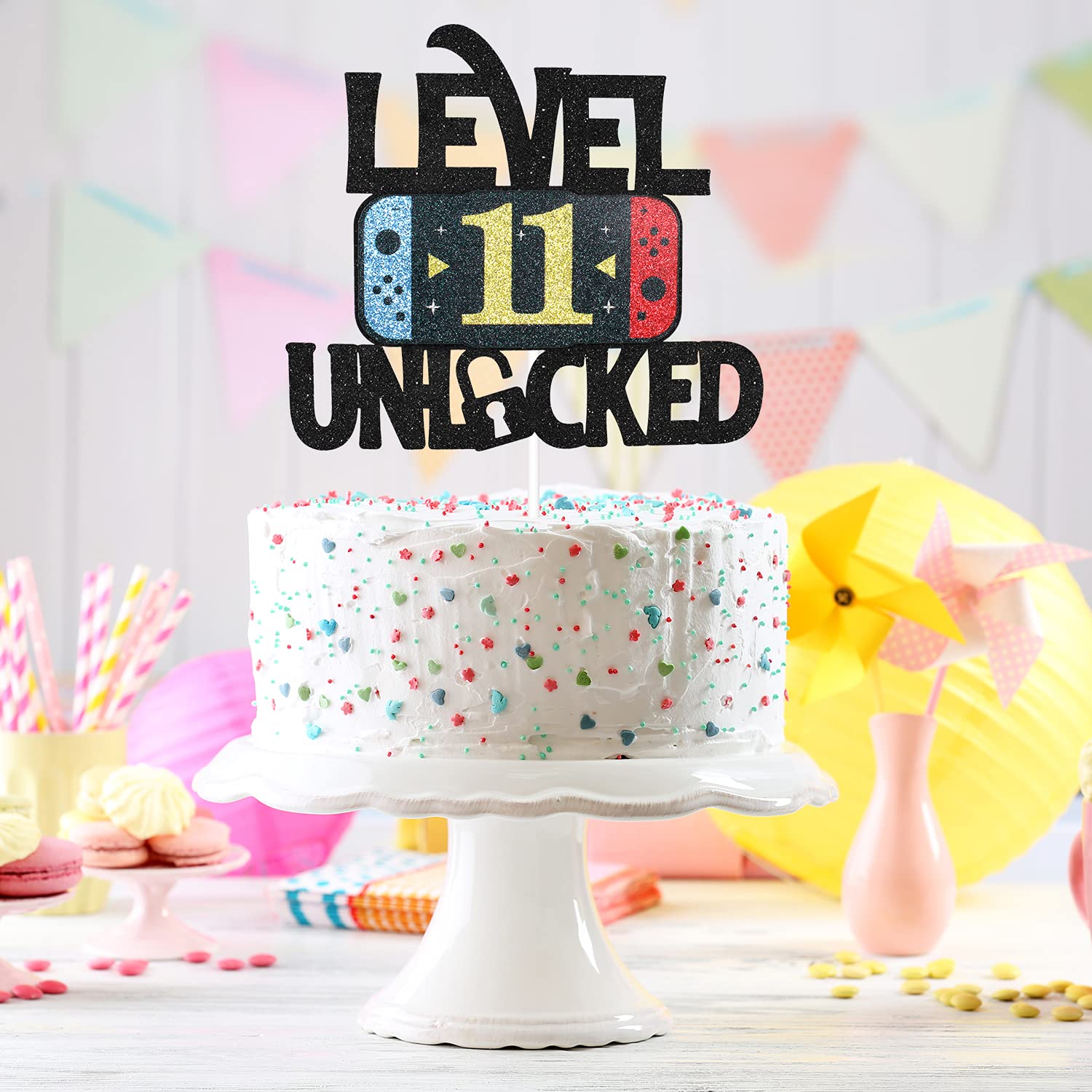 Snapklik.com : Level 11 Unlocked Game Birthday Cake Topper - Video Game ...