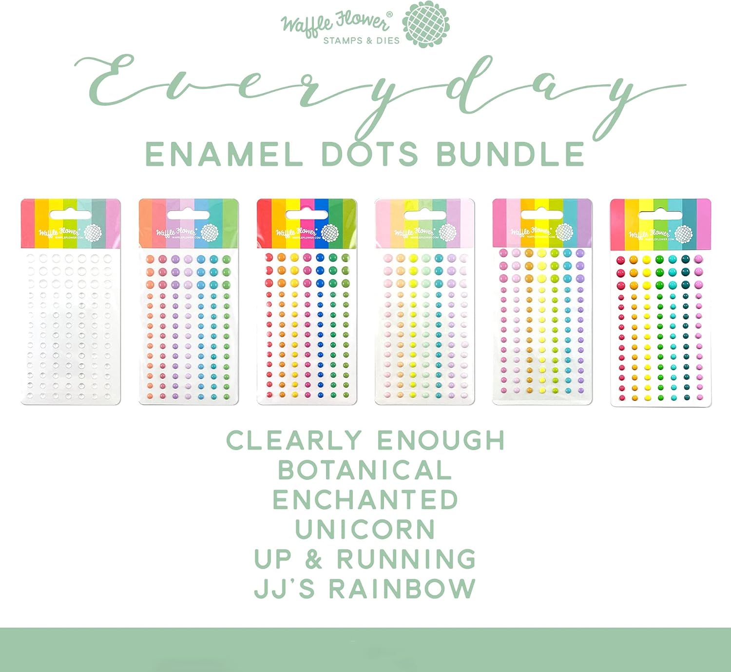Amazon.com: Waffle Flower Everyday Enamel Dots Bundle - Each Set has 98 ...