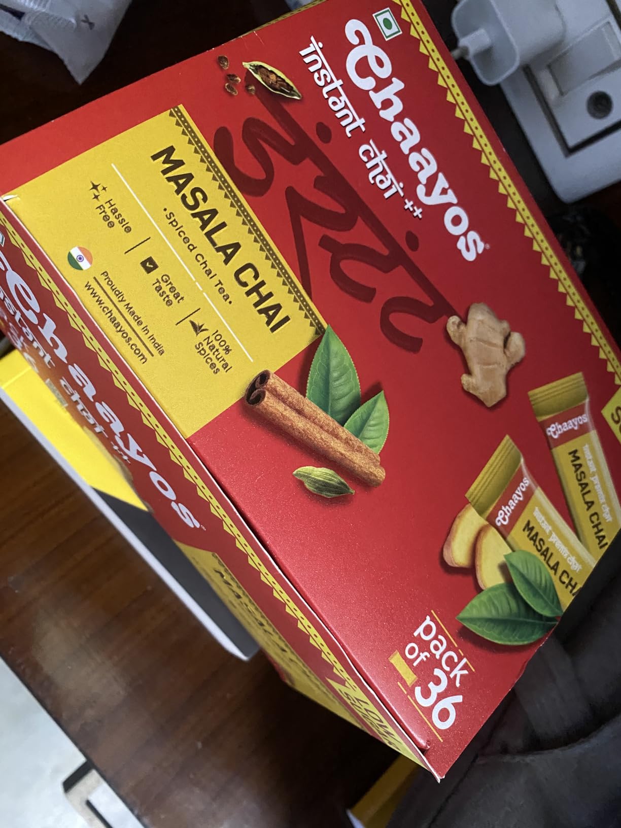 Chaayos Instant Tea Premix-Masala Chai Flavour-Low Sugar (36 Sachets ...