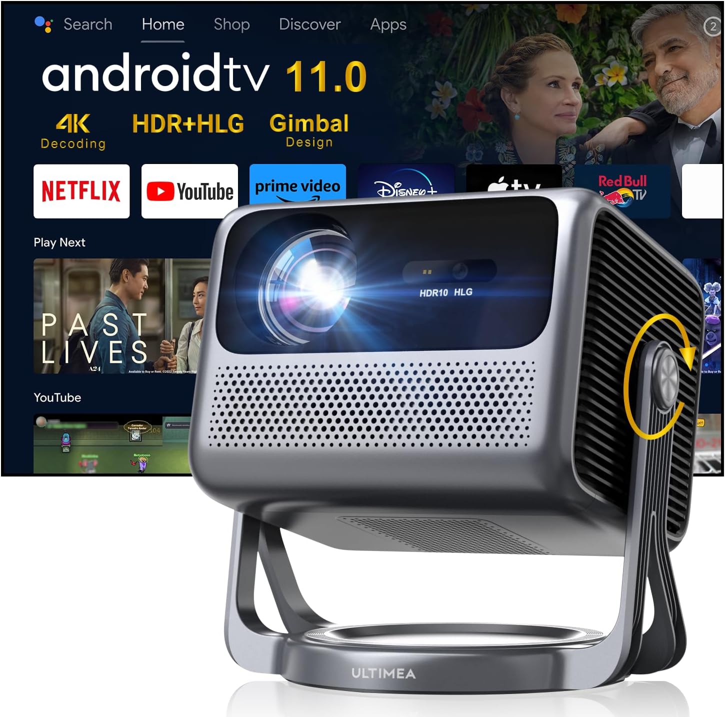 Amazon.com: ULTIMEA Smart Projector with Android TV 11.0 and Netflix ...