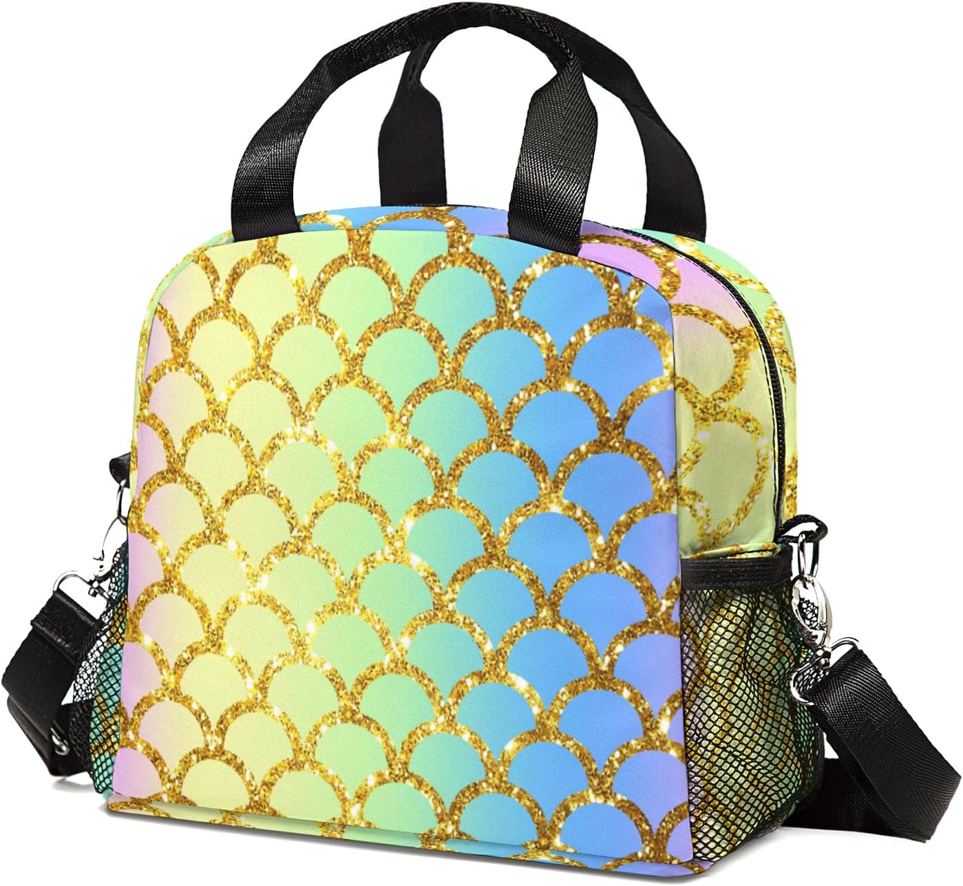 Amazon.com: Yrindyiz Mermaid Scale Lunch Box, Insulated Scale Lunch Bag ...