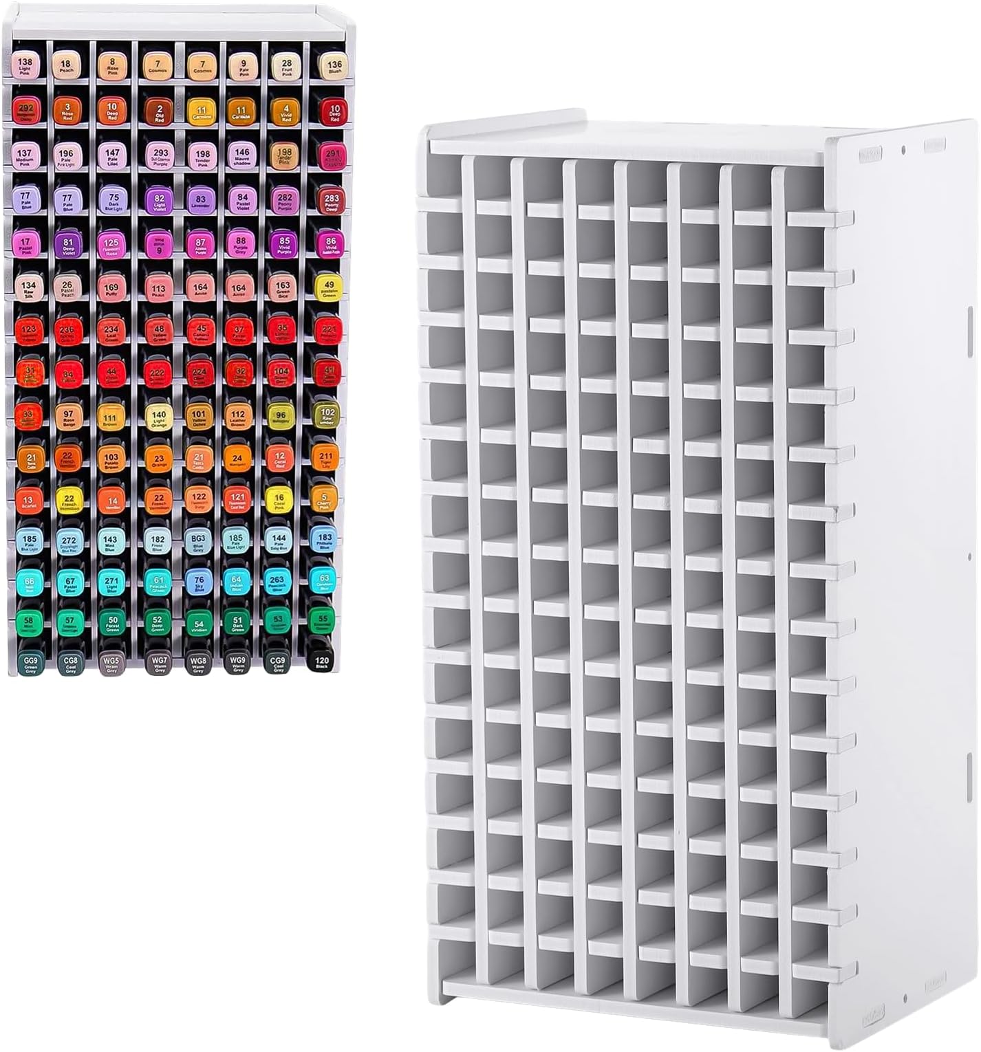 Amazon.com: Lnrueg Marker Organizer for 120 Markers, Art Marker Storage ...
