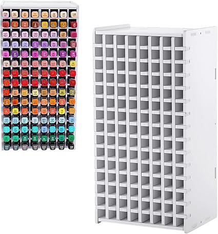 Amazon.com: Lnrueg Marker Organizer for 120 Markers, Art Marker Storage ...