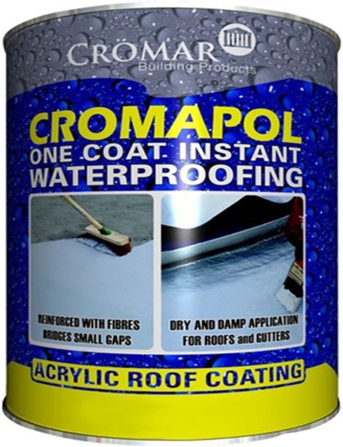 Cromapol Acrylic Waterproof Roof Coating - 20kg Grey : Amazon.co.uk ...