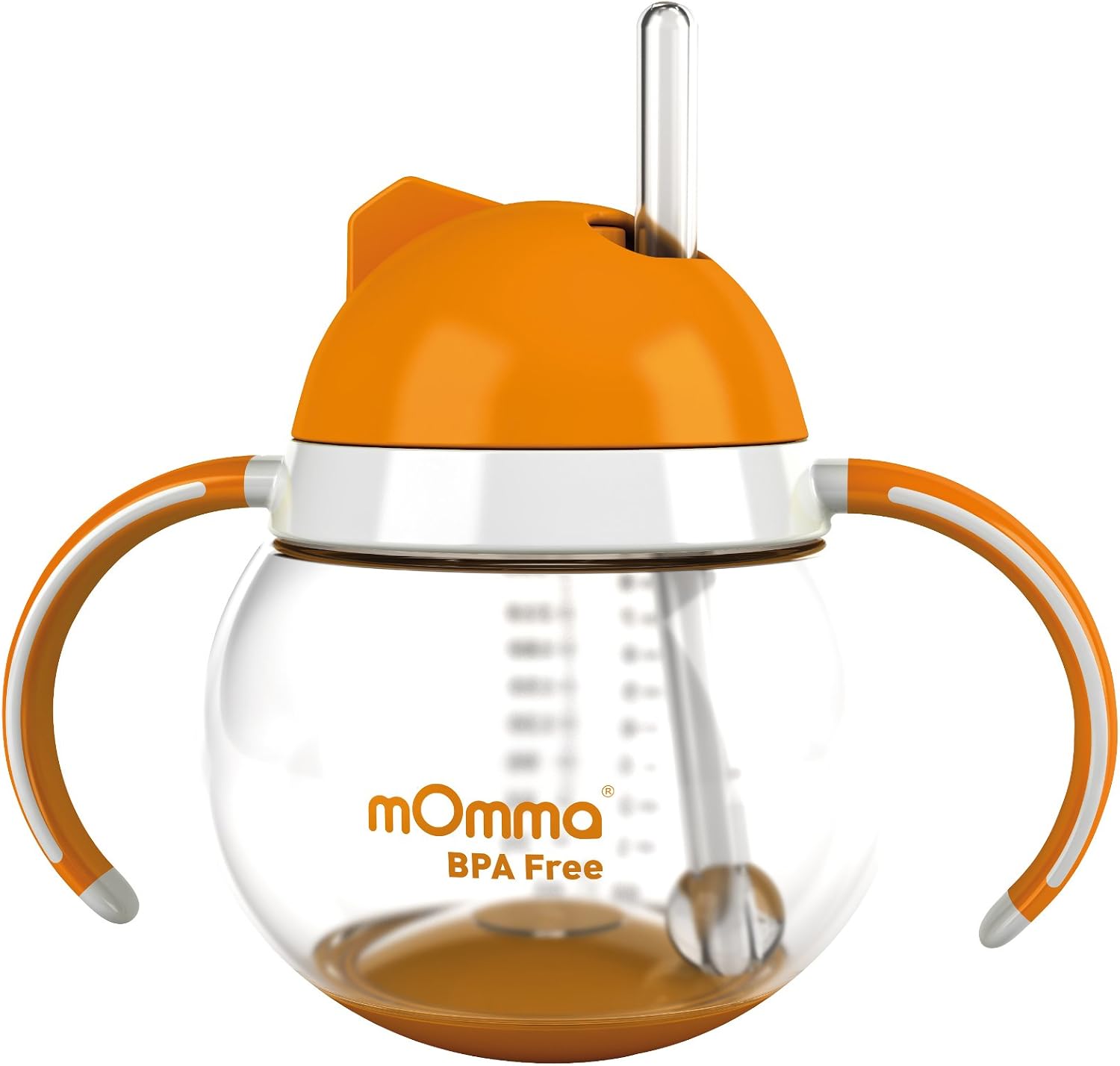 Momma 250ml Cup with Straw and Dual Handles for 12 Months (Orange ...