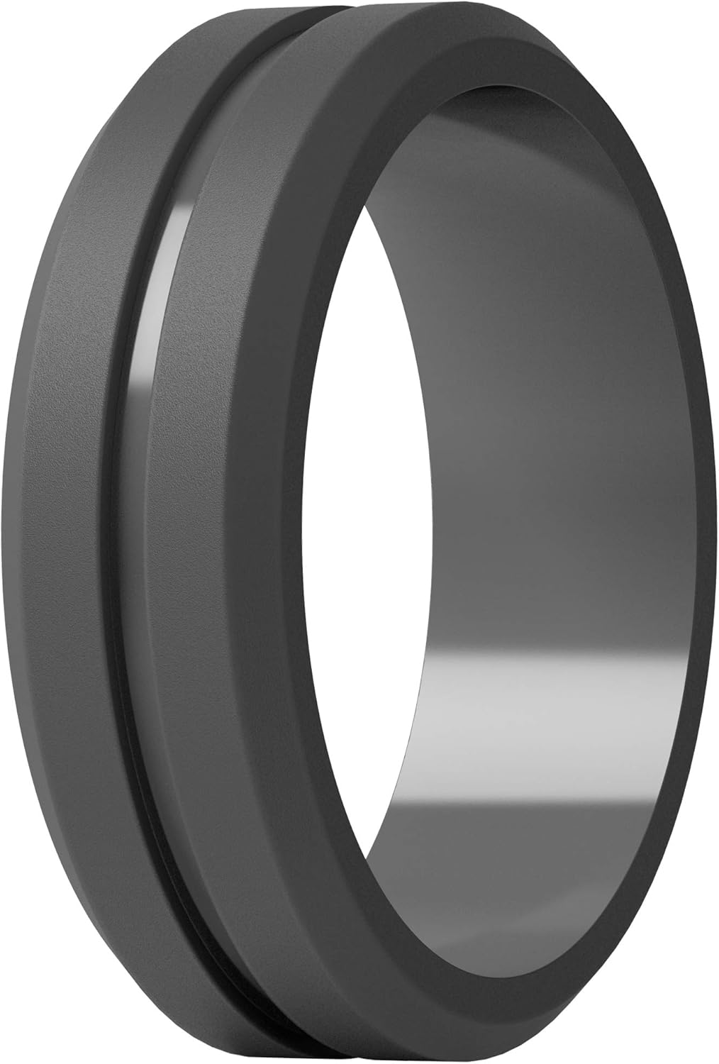 Brandclub - ThunderFit Silicone Wedding Rings for Men, Brushed Top ...