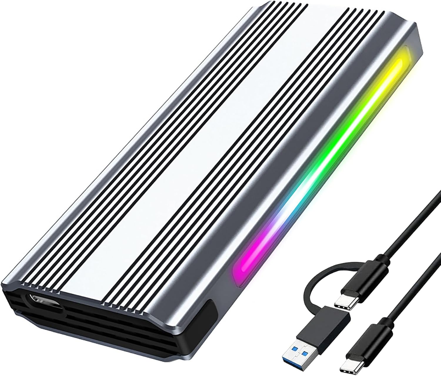 Carcasa SSD M.2 NVMe, 10Gbps Caja de Disco Duro USB 3.2, para NGFF/SATA ...