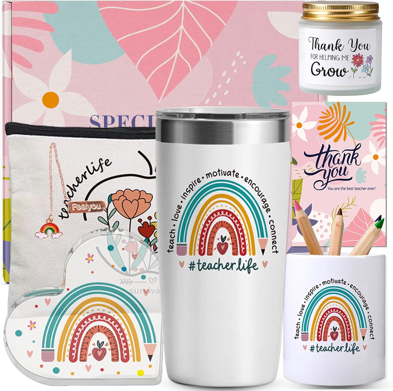 Teacher Appreciation Gifts,7pcs Thank You Teacher Appreciation Gifts ...