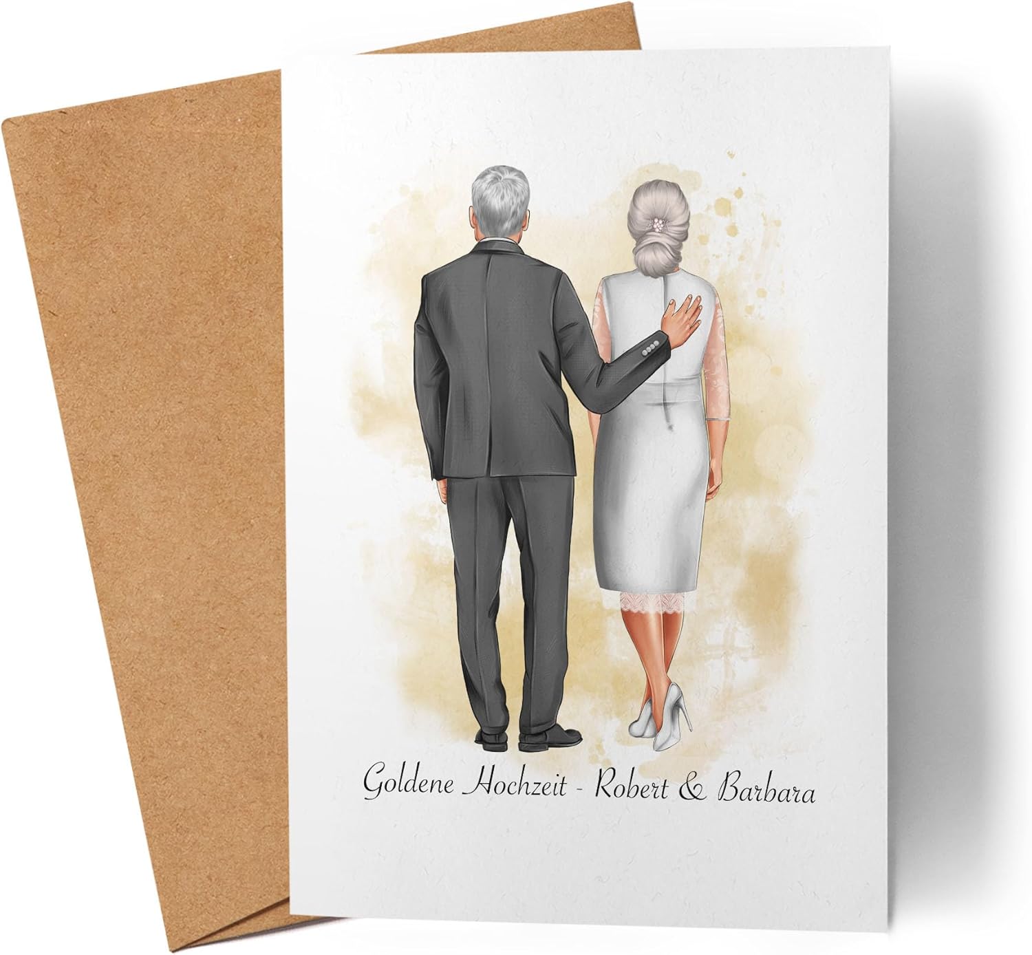 Kiddle-Design Pärchen Karte Personalisiert Goldene Hochzeit Silberne ...