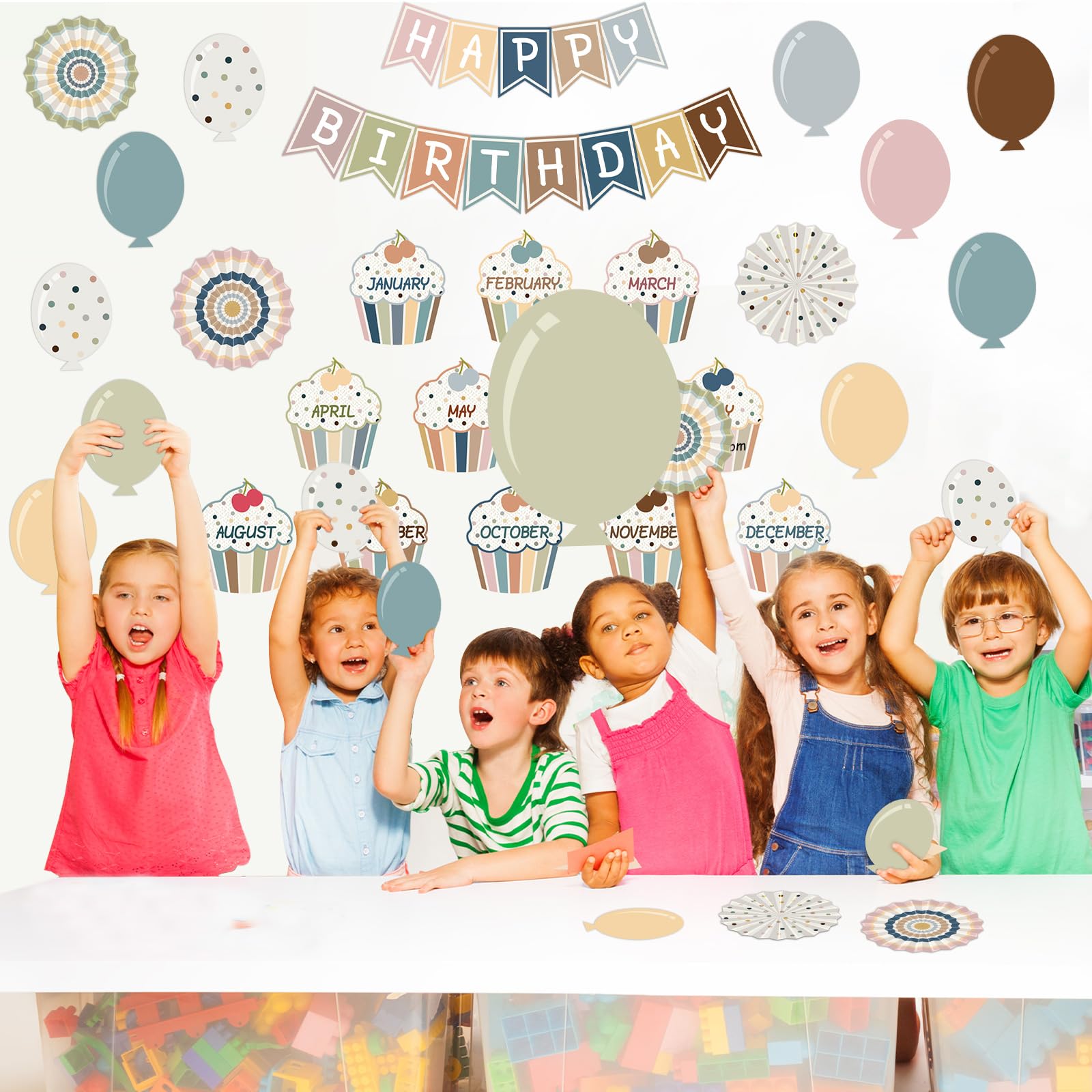 Snapklik.com : 34 Pieces Happy Birthday Classroom Calendars Bulletin ...