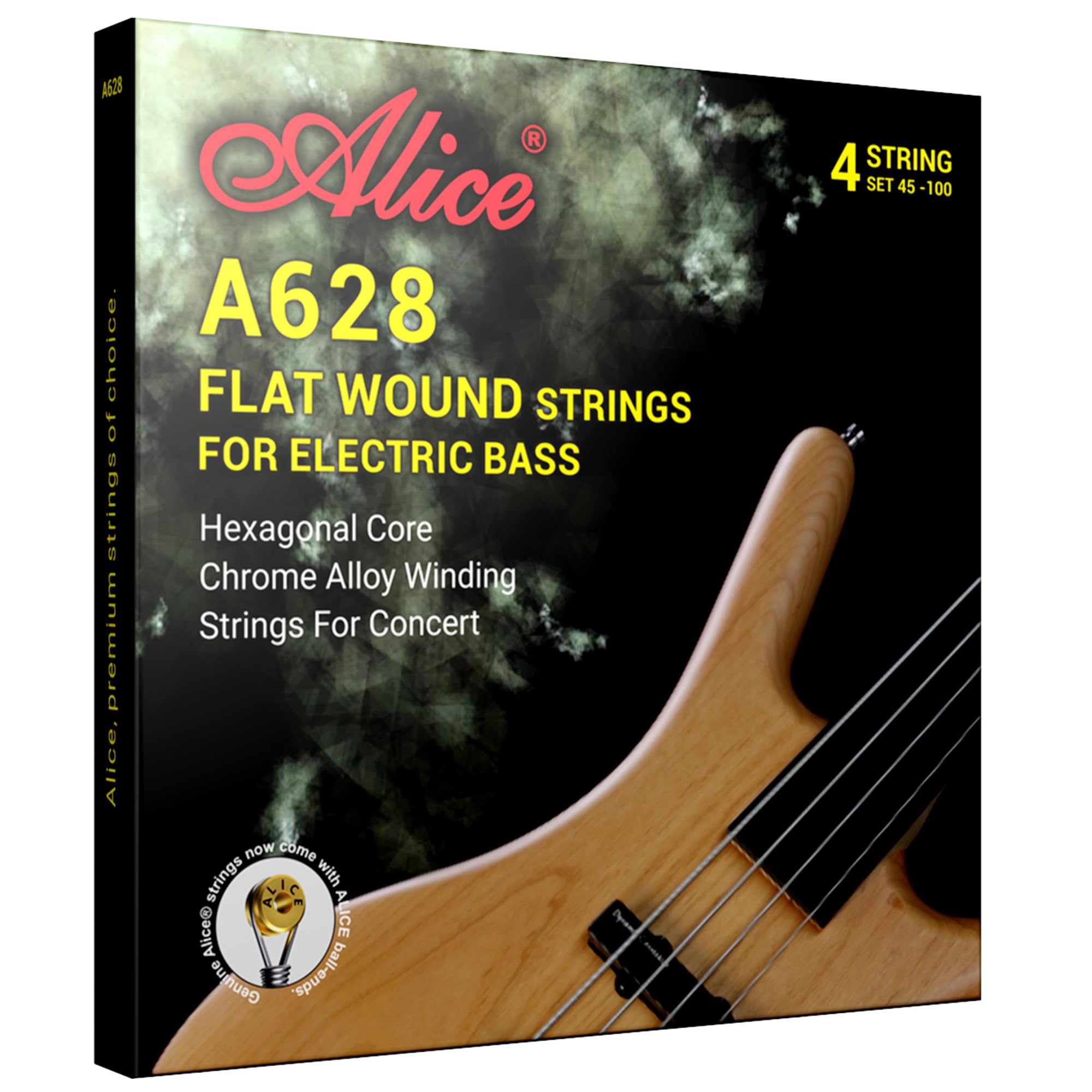 Snapklik.com : Flatwound Bass Guitar Strings - Coated Hexagonal High ...
