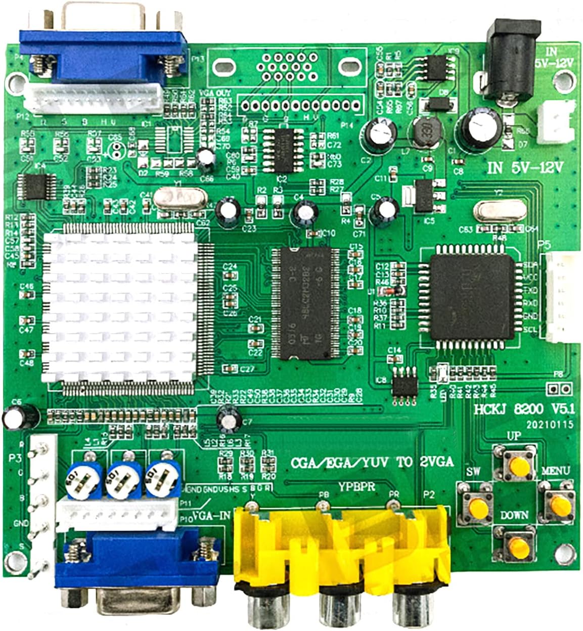 Game Video Converter Board CGA/EGA/YUV/RGB to VGA HD Arcade Game ...