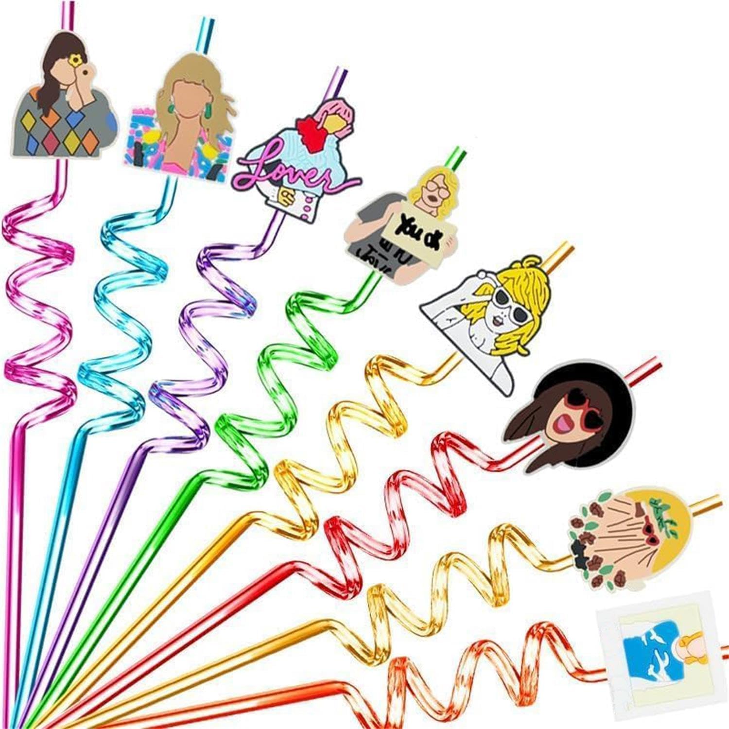 Amazon.com: Generic 24pcs Popular Party Favors Straw Popular Music ...